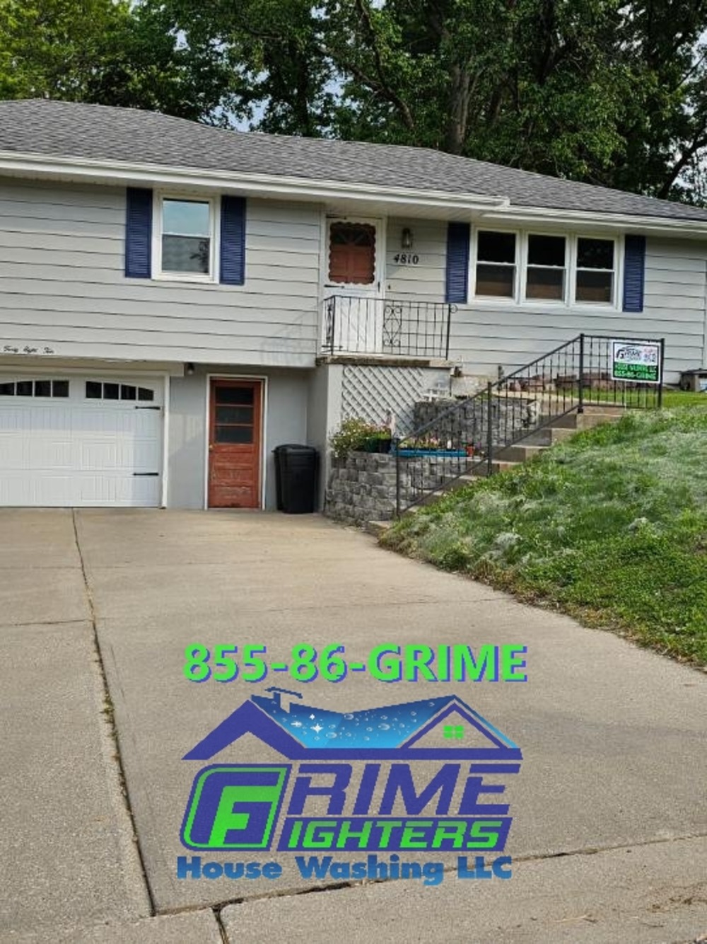 🚀 Project Spotlight: Grime Fighters House Washing Transforms Concrete ...